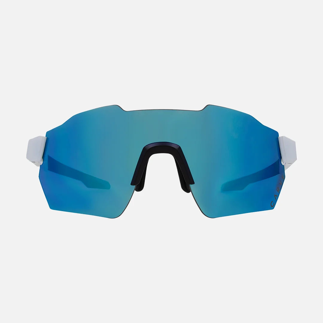 Level Up - Frame: Matte White Lens: Rose with External Blue Iridium