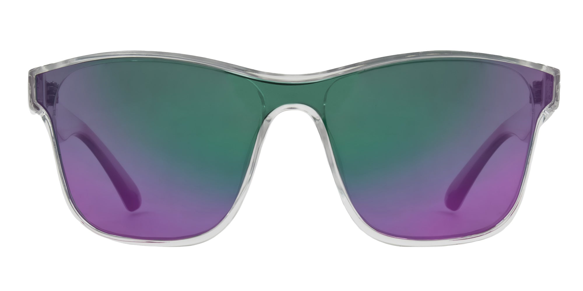 Riot - Crystal Clear Frame with Grey and Aqua Purple Iridium