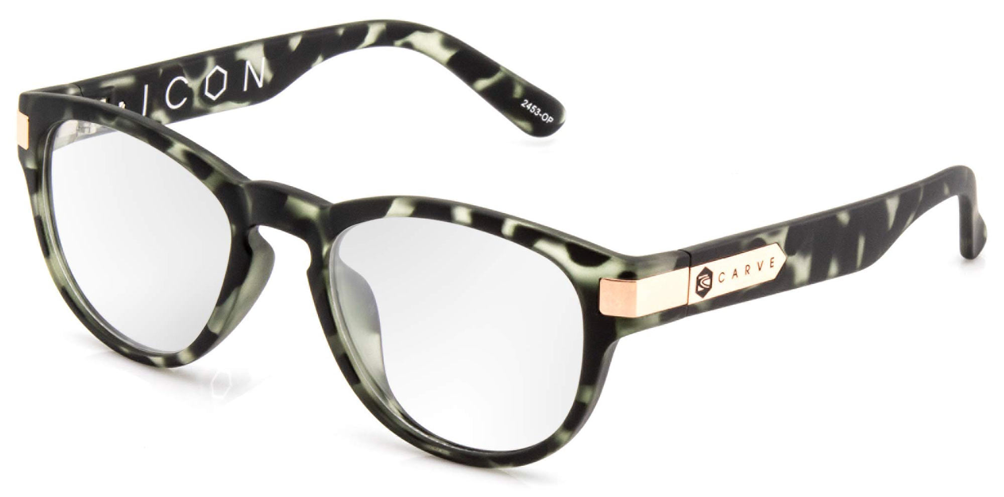 Icon - Blue Light Green Tort Frame Glasses